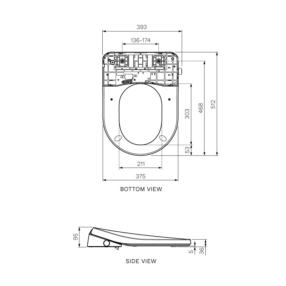 Serena Bidet Seat (Bottom Inlet) - PARISI Toilets