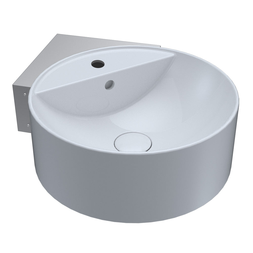 Twinset Slim 420 Wall Basin With Tap Ledge and Corner Bracket - PARISI ...