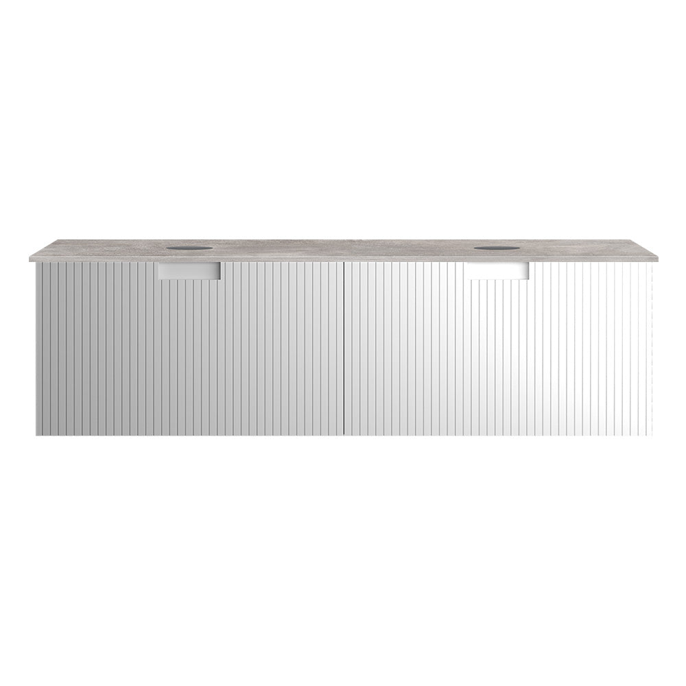 Riga + MyTop 1400 Wall Cabinet Matt White with Italian Porcelain Top ...