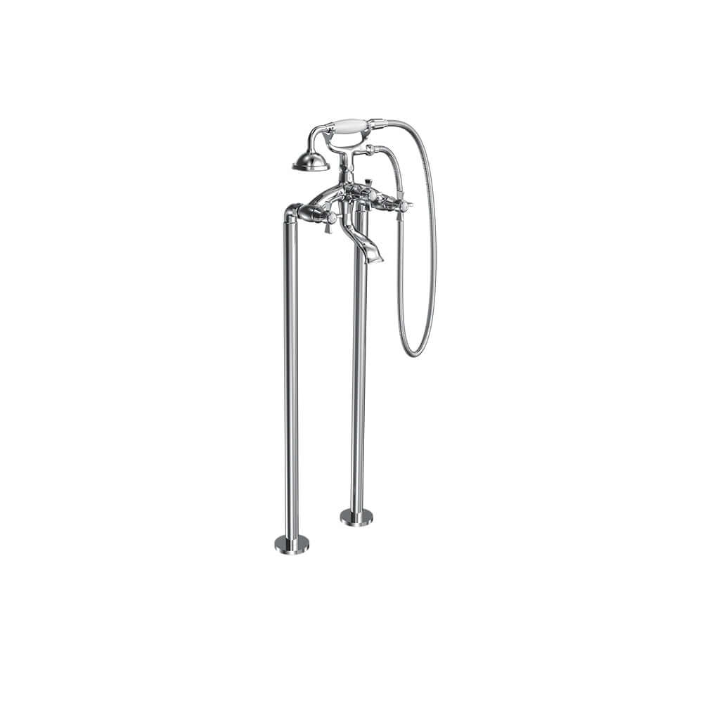 Hermitage Bath Filler with Hand Shower (Cross Handles) - PARISI ...