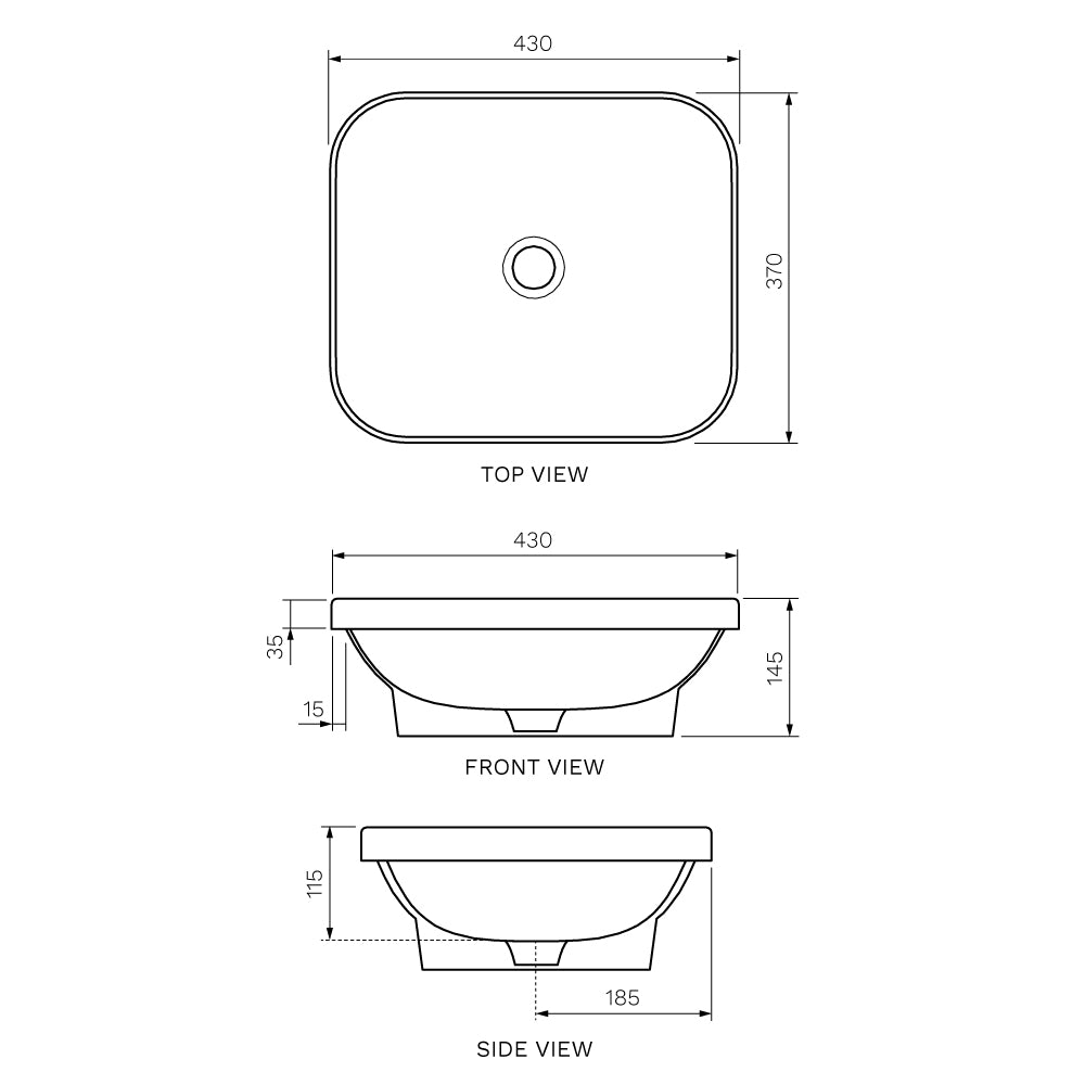 Gio Evolution 40 Inset Basin - PARISI Basins