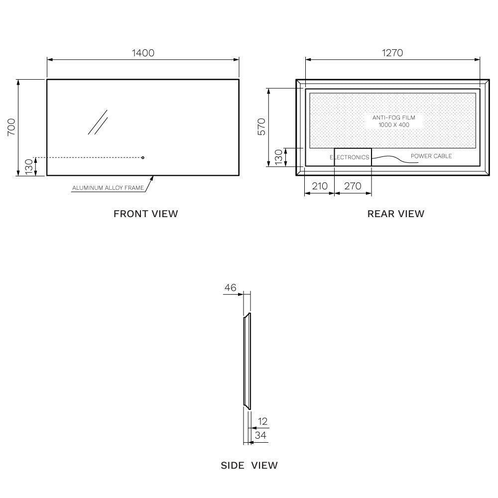 Loom 1400 Mirror - PARISI Mirrors