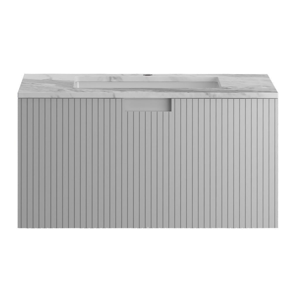 Riga 800 Wall Cabinet with Marble Top - PARISI Vanity Cabinets