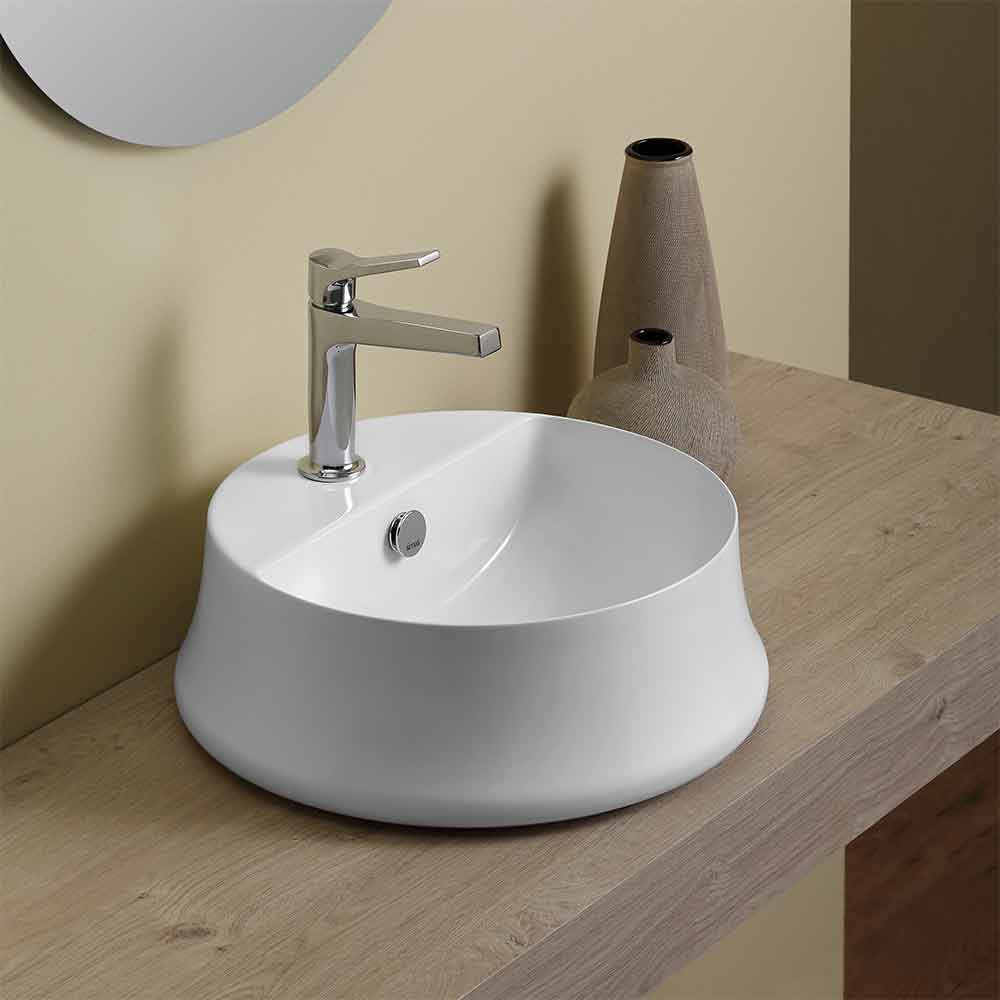 Sharp 42 Round Bench Basin with Tap Landing - PARISI Basins