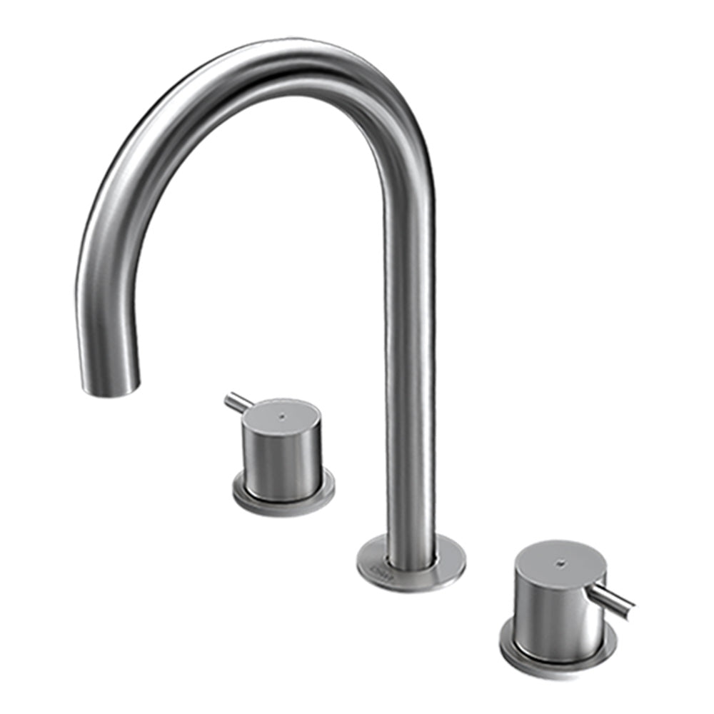 Tondo II Basin Set with Round Swivel Spout - PARISI Bathroom Tapware