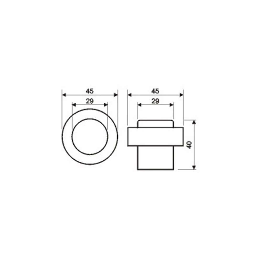 1002 Circular Door Stop - PARISI Doorware