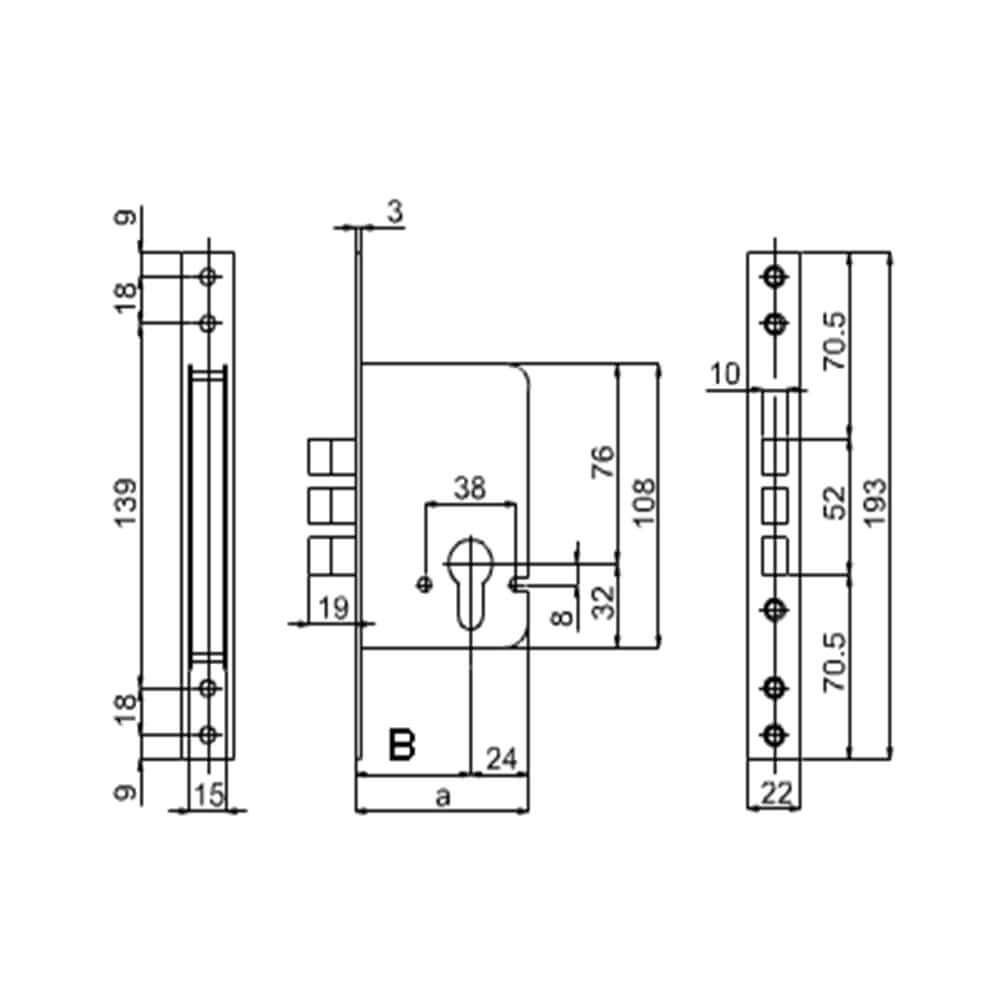 2100 Double Throw Cylinder Deadbolt - PARISI Doorware