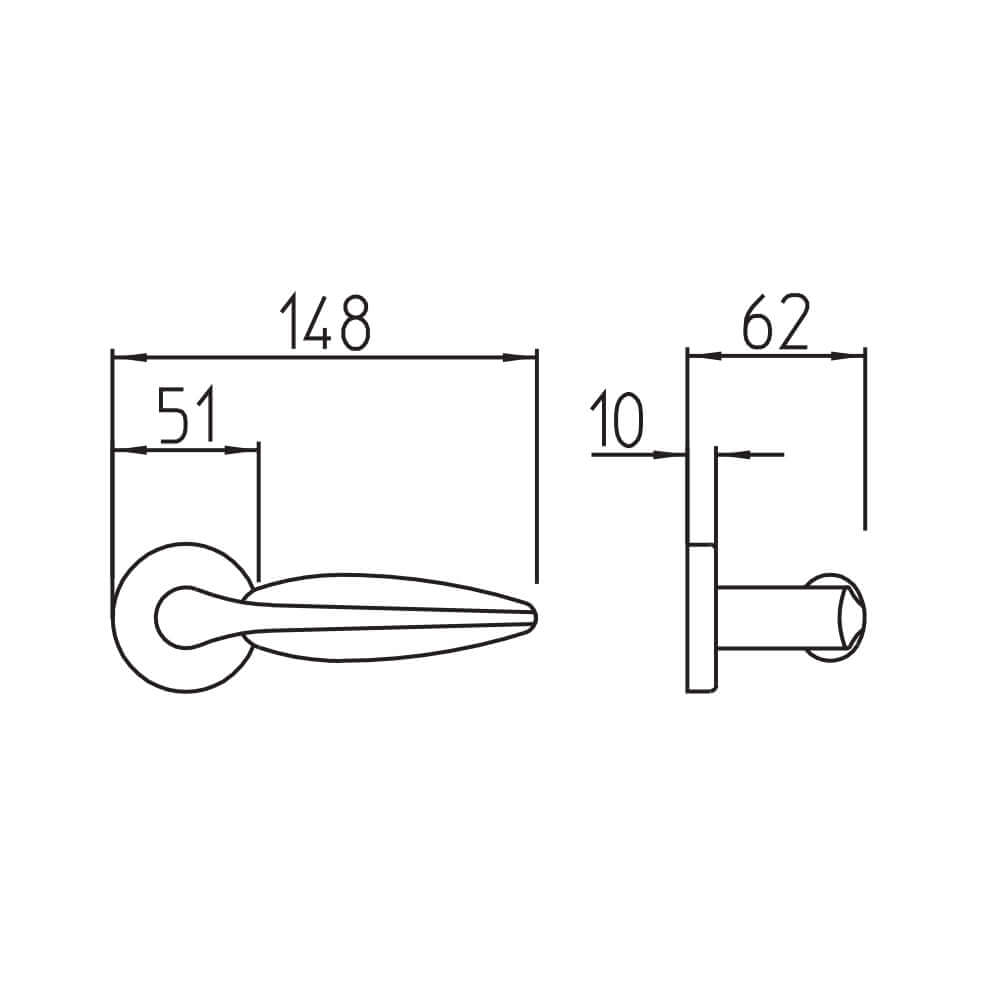 Duo Lever Handle - PARISI Doorware