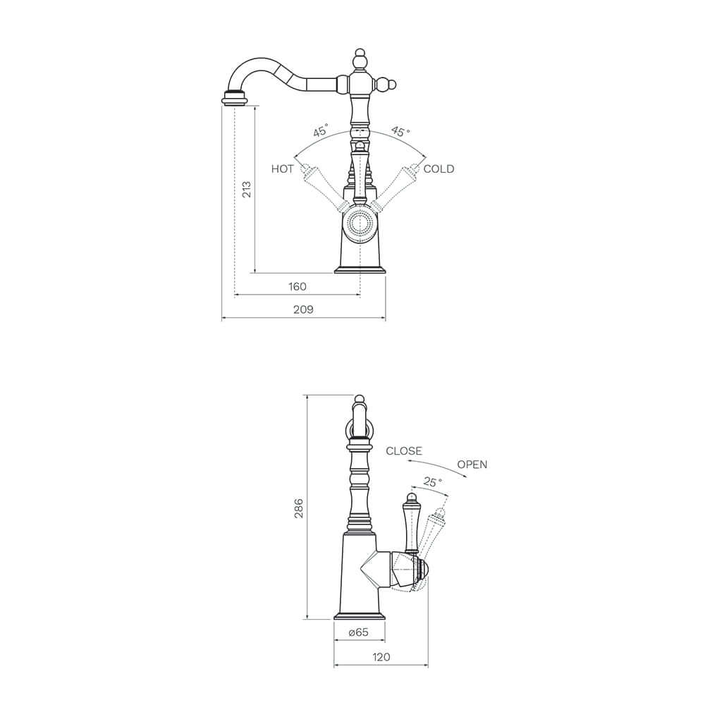 Hermitage Basin Mixer - PARISI Bathroom Tapware