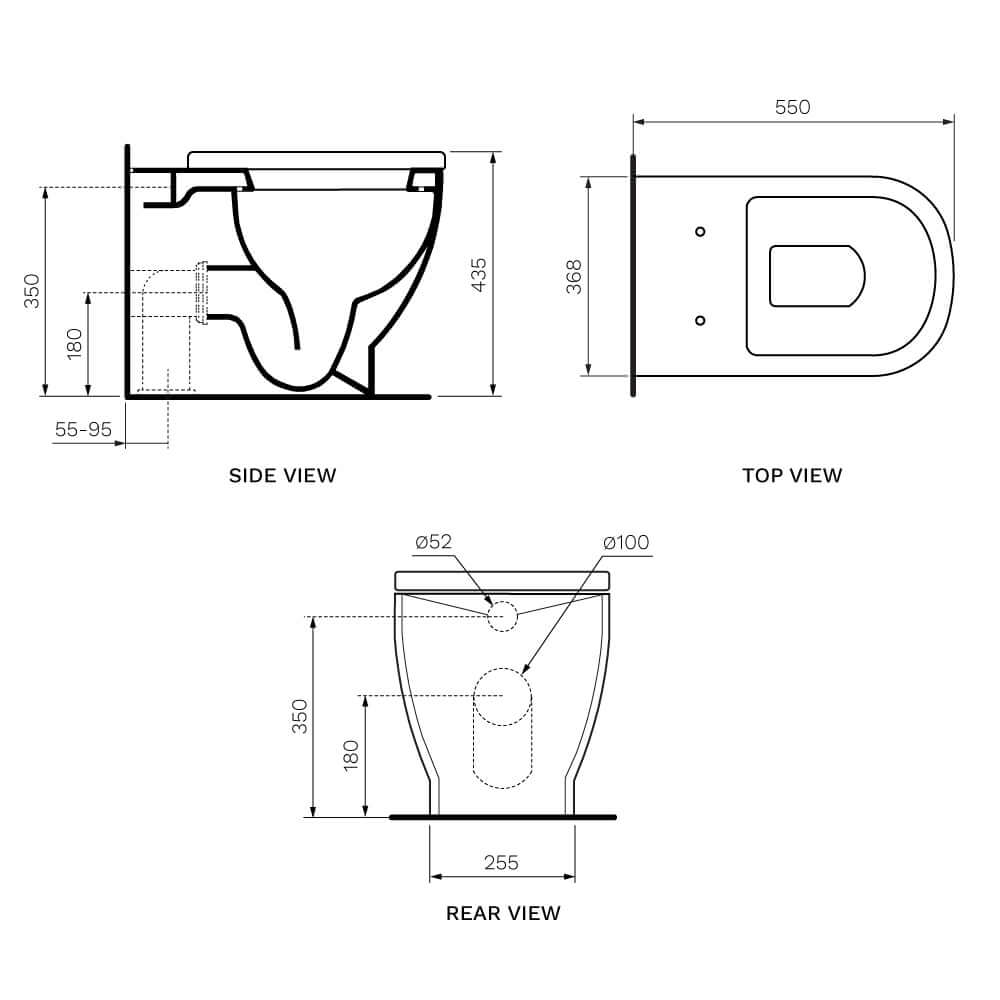 Deco Wall Faced Pan (including Soft Close Seat) - PARISI Toilets