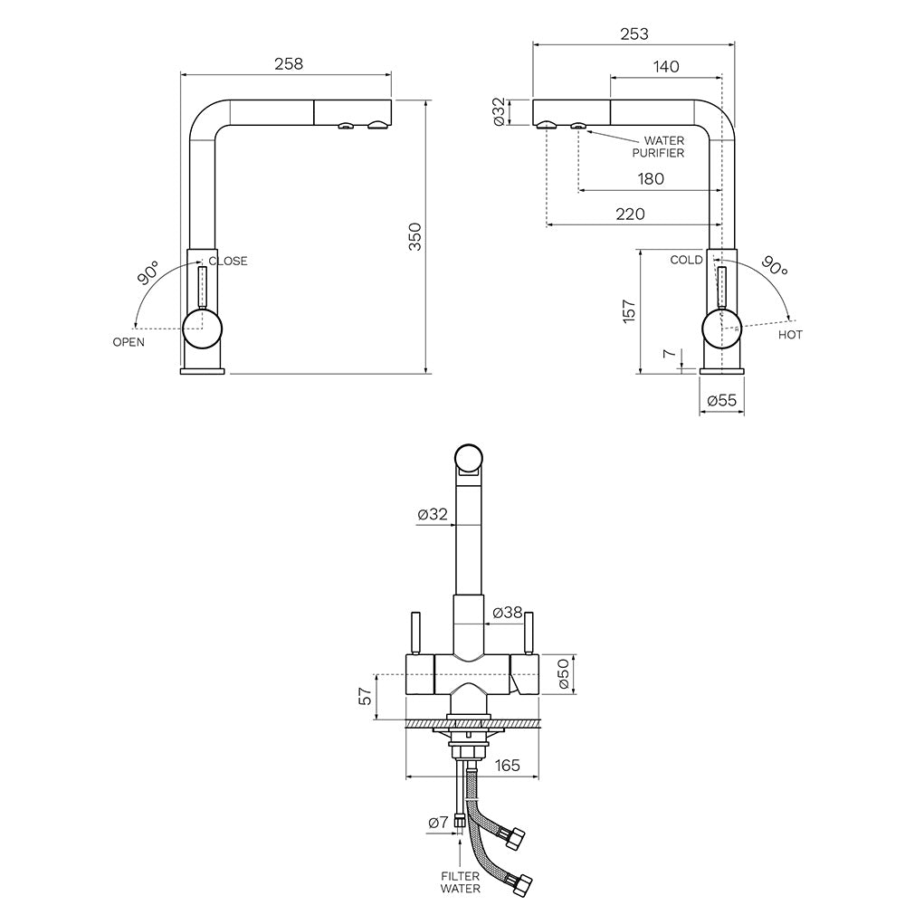Tondo Dual Kitchen Mixer - PARISI Kitchen Tapware
